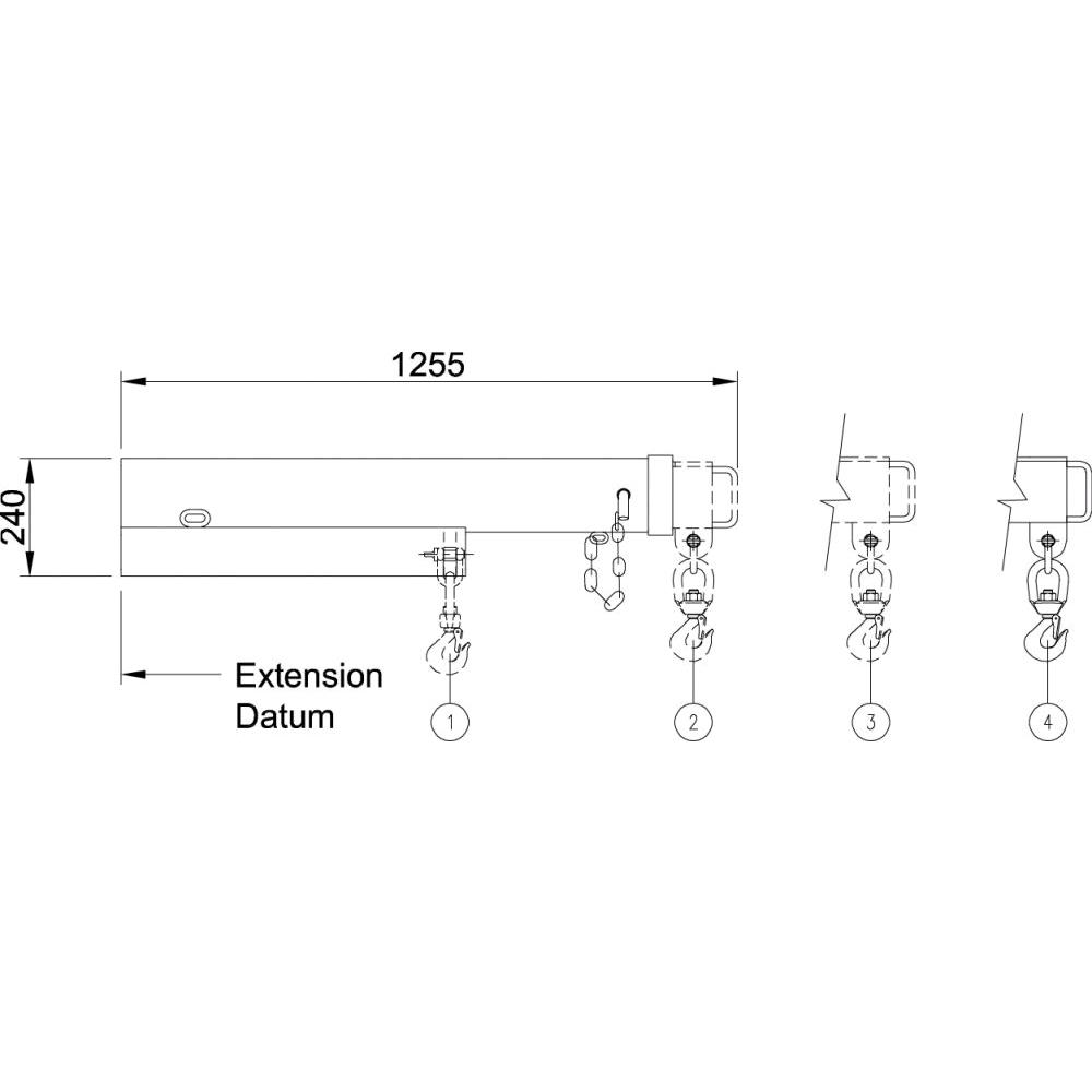 FJCS45 Telescopic Jib (Short)